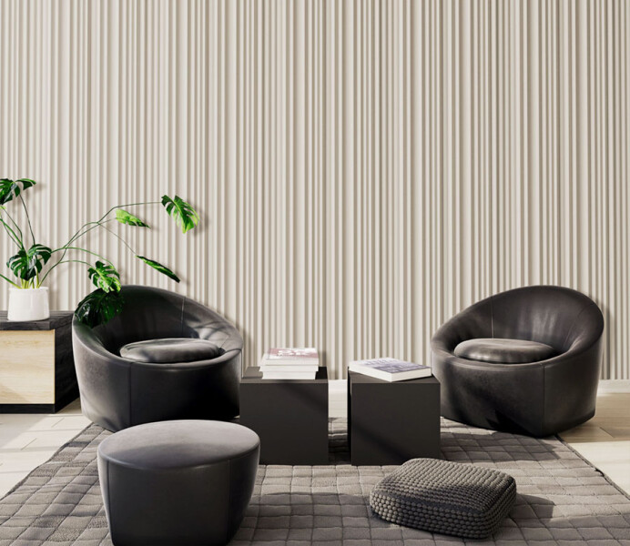 Wandpaneele - 3D Lamellen Loft Design Lamellini